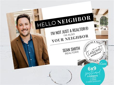 Real Estate Agent Postcard Realtor Hello Neighbor Card Etsy Artofit