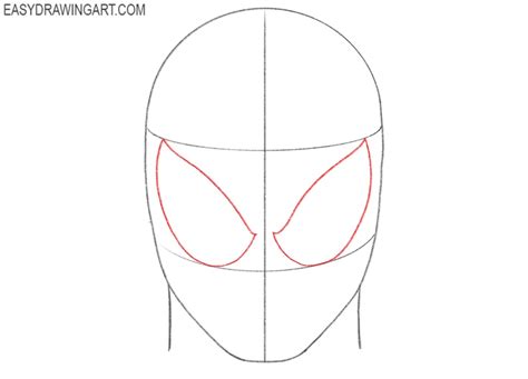 How To Draw Spider Mans Head Easy Step By Step Tutorial