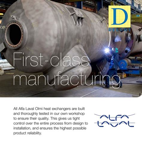 Delcot Ltd On Linkedin First Class Manufacturing With Alfa Laval To
