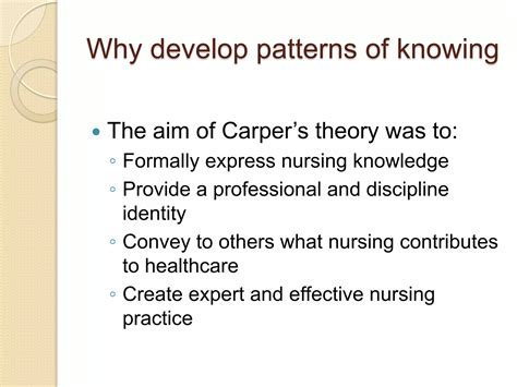 Nursings Fundamental Patterns Of Knowing Ppt