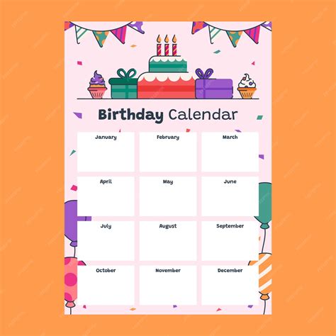 Birthday Charts Templates