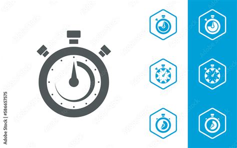 Stopwatch Icons Are Designed In A Simple Stop Watch Timer Flat Vector
