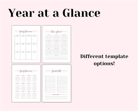 Pink Planner Printable Pink Digital Planner Printable Life Planner Undated Planner Undated