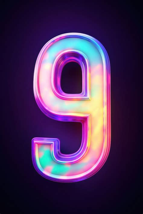 Number 9 Pink Color