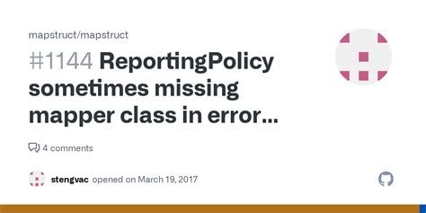 Reportingpolicy Sometimes Missing Mapper Class In Error Message · Issue