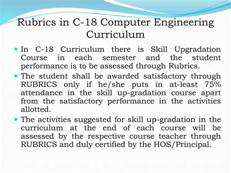 Rubrics And Skill Upgradation In Computer Engineeringpptx