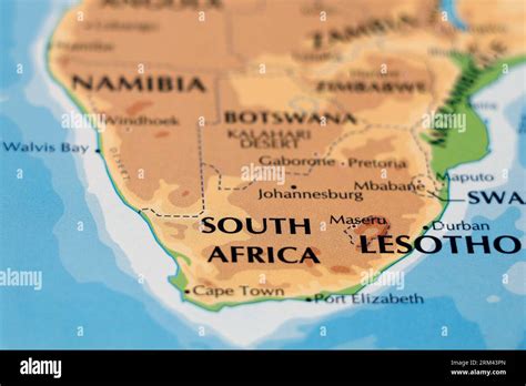 Lesotho Africa Map