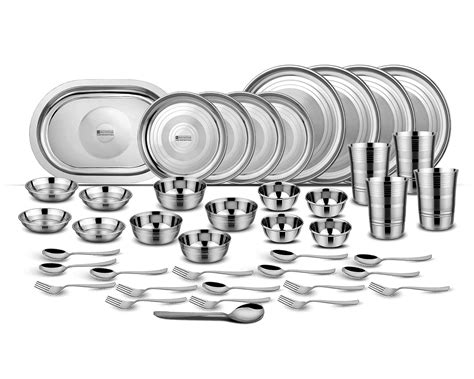 Snowstar Stainless Steel Dinner Set For Kitchen Dinnerware Kitchen Set