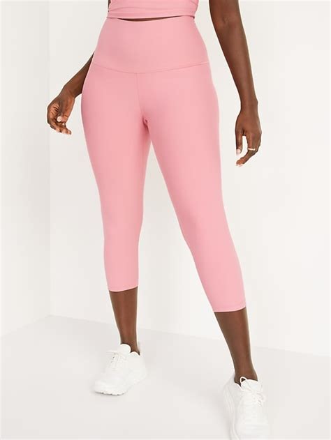 Old Navy Extra High Waisted Powersoft Crop Hidden Pocket Leggings For
