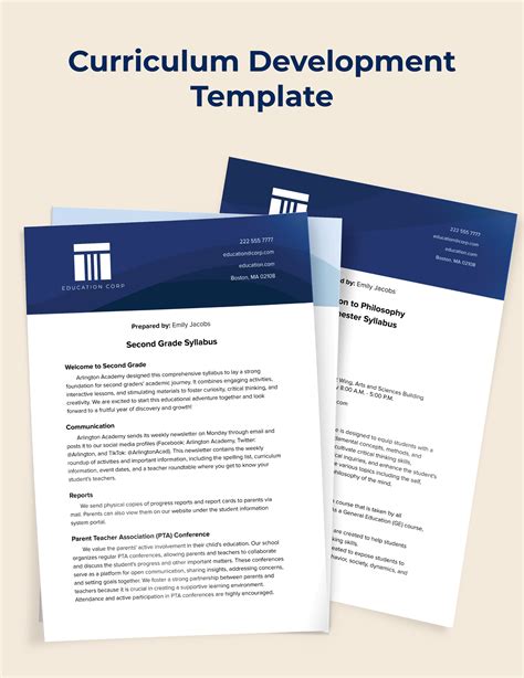 Free Curriculum Templates To Edit Online