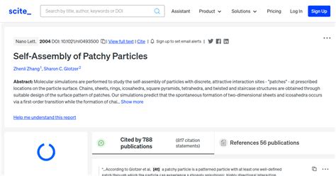Self Assembly Of Patchy Particles