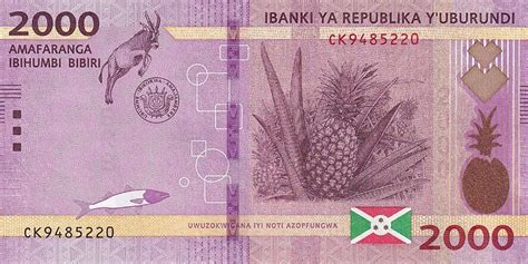 Burundi New 2000 Franc Note B243a Confirmed Banknotenews