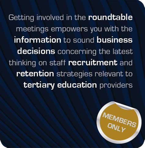 Tertiary Education Human Resource Manager Roundtable