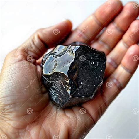 Polysilicon Close Up Glossy Crystalline Structure Generative Ai Stock