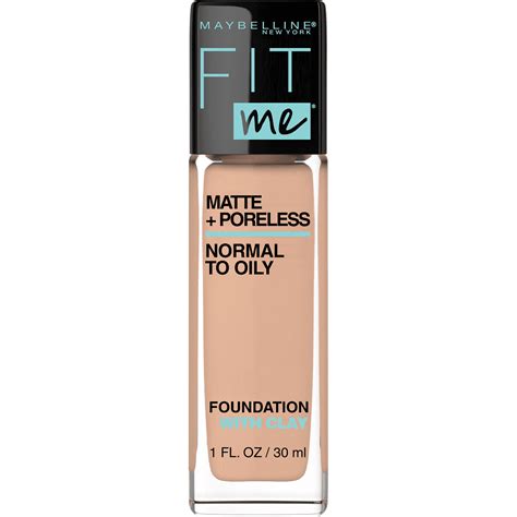 Maybelline Fit Me Matte Poreless Liquid Foundation Makeup True Beige