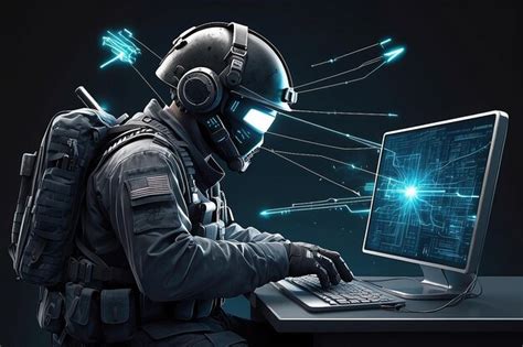 premium photo an illustration where lines of code transform into weapons