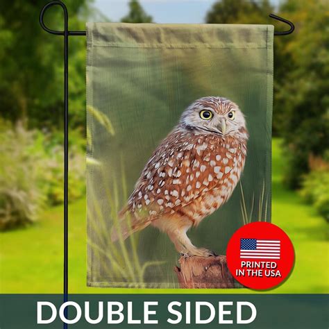 Burrowing Owl Garden Flag Double Sided Woodland Birds Flag Etsy