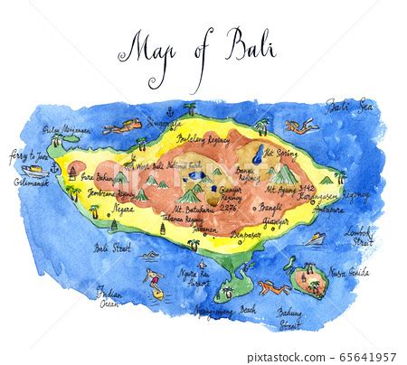 Bali Tourist Map With Distance