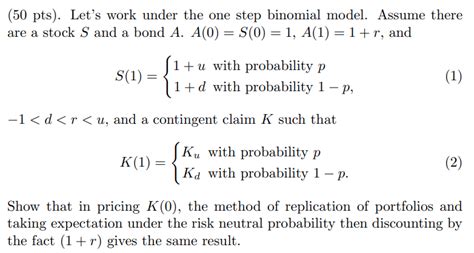 Solved 50 ﻿pts ﻿lets Work Under The One Step Binomial