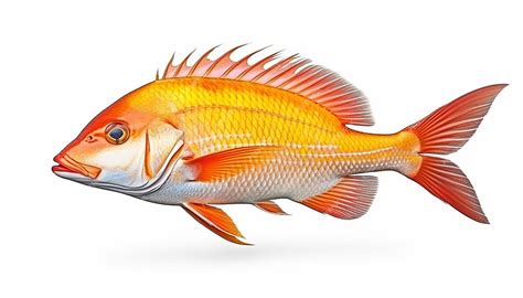 Premium Ai Image One Type Sea Fish Elevation Side View Isolated