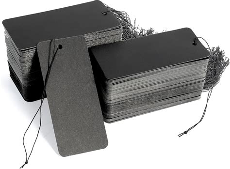 Black Hang Tags With String Attached Large Price Tags With Elastic