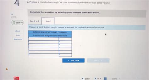 Solved Chec Problem Determining The Break Even Point Chegg