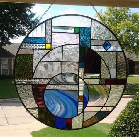 Circular Stained Glass Window Hanging