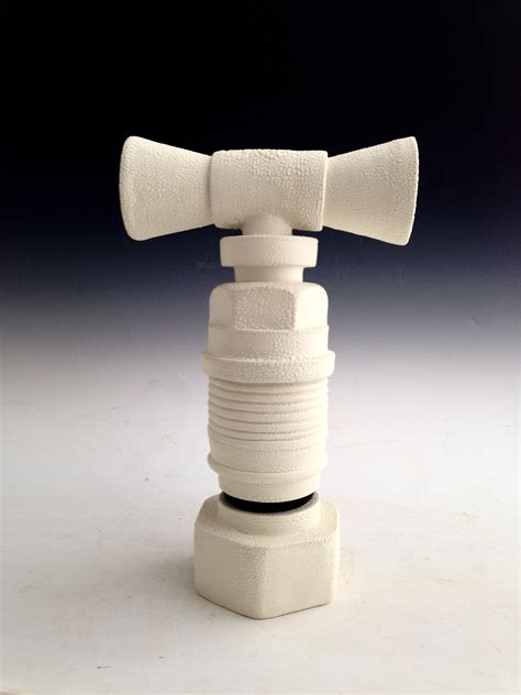 White Gate Valve Sculpture By Titia Estes