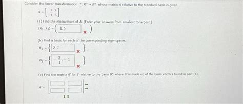 Solved Consider The Linear Transformation Trn→rn Whose