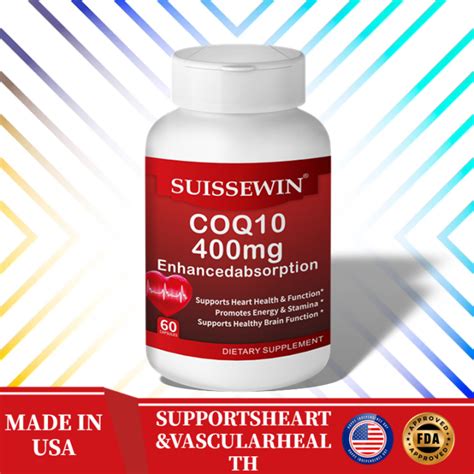 High Absorption Coq10 400 Mg Softgels Antioxidant Supplement To