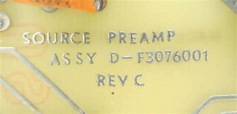Varian Semionductor Vsea D F3076001 Source Preamp Pcb Card Rev C Work