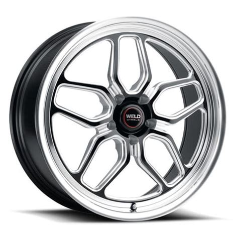 22x105 Weld Performance S107 Laguna Gloss Black And Milled Wheel 5x5