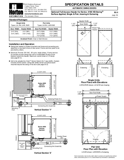 Horton 4100 User Manual