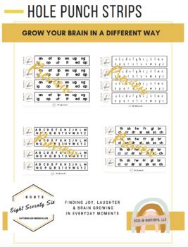 Phonics Task Cards Hole Punch Cards By The Connected Educator