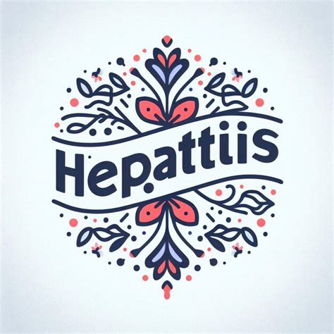 Hepatitis Design Logo Leaves Minimalist White Premium Ai Generated Image
