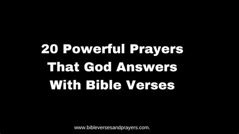 20 Powerful Prayers That God Answers With Bible Verses