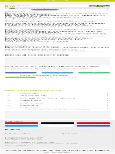 Letra De Epiphany De Bts En Español Pdf Música Grabada