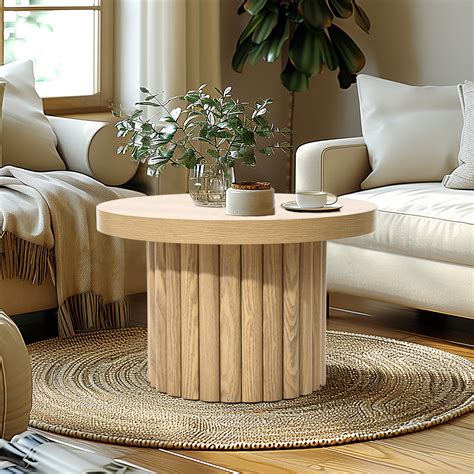 Fluted Round Coffee Table
