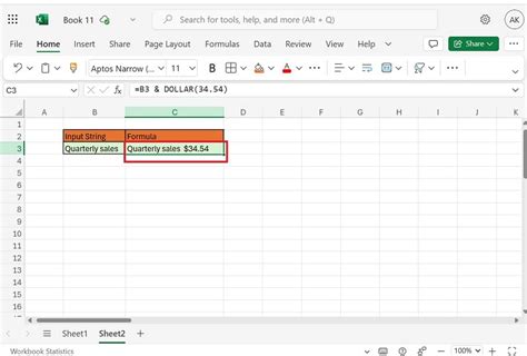 Advanced Excel Statistical Dollar Function