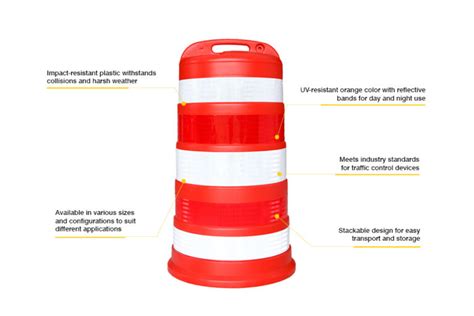 Optraffic Traffic Barrels Durable Traffic Control Drums
