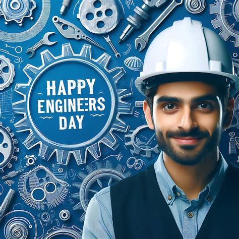 A Poster Of Engineers Day With The Words Happy Engineers Day On It Premium Ai Generated Image