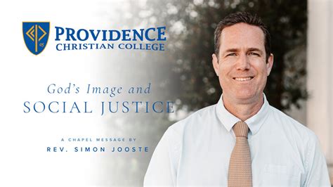 Providence Christian College On Linkedin Gods Image And Social Justice Rev Simon Jooste