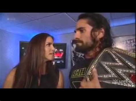 Wwe Seth Rollins And Stephanie Mcmahon Backstage Youtube