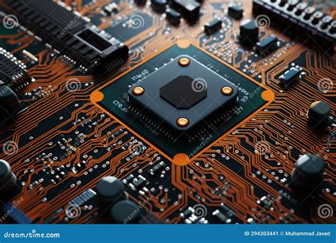 A Complex Network Of Electronic Components Neatly Arranged On The