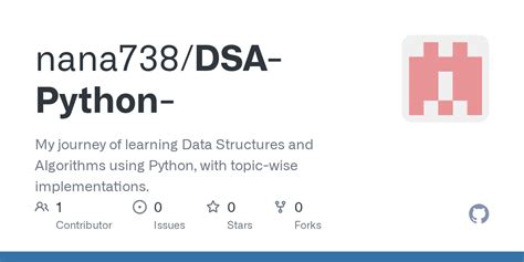 Dsa Python Readmemd At Main · Nana738dsa Python · Github