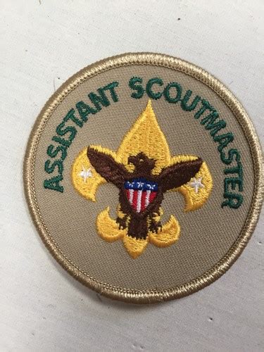 Assistant Scoutmaster White Plastic Back Adult Bsa Position Patch Ebay