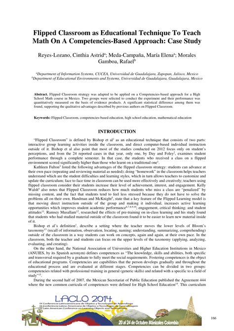 Pdf Flipped Classroom As Educational Technique To Teach Math On A