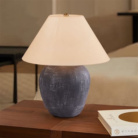 Global Accent Ceramic Table Lamp With Linen Shade On Sale Overstock