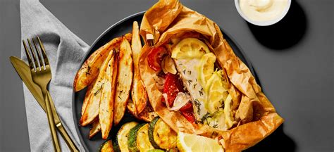 Hellofresh En Papillote” With Lemon Made With Open Blue Cobia