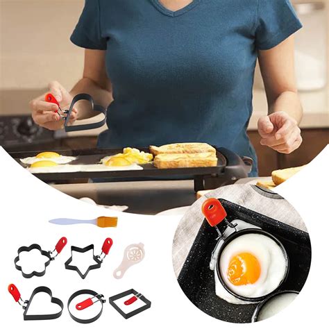 Trendtide Kitchen Omelette Poached Egg Omelette Ring Non Stick Round